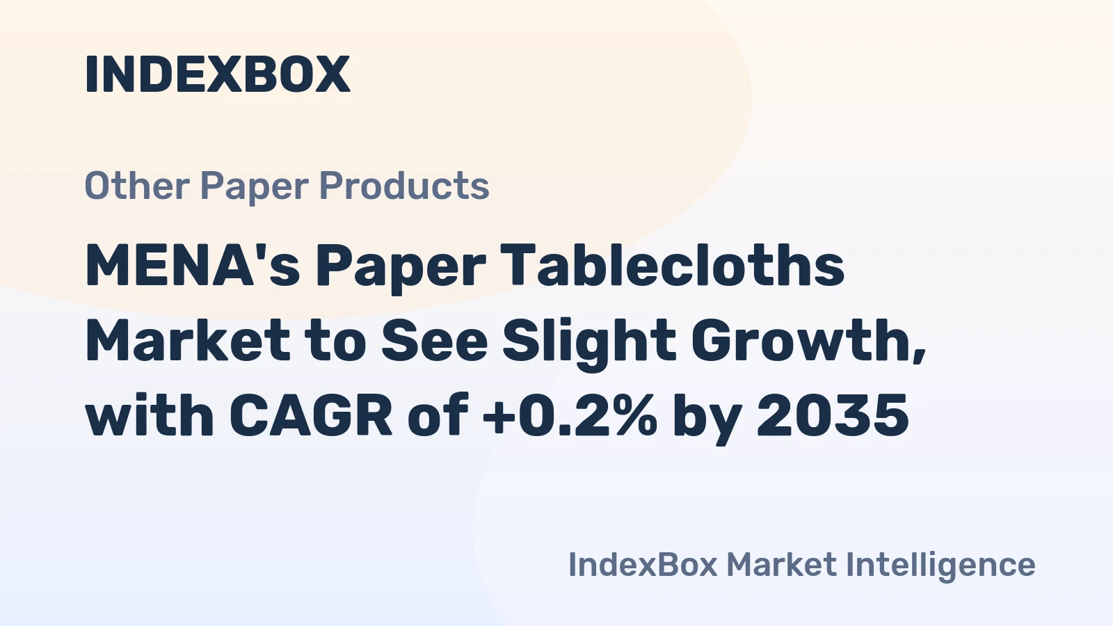 MENA's Paper Tablecloths Market to See Slight Growth, with CAGR of +0.2% by 2035