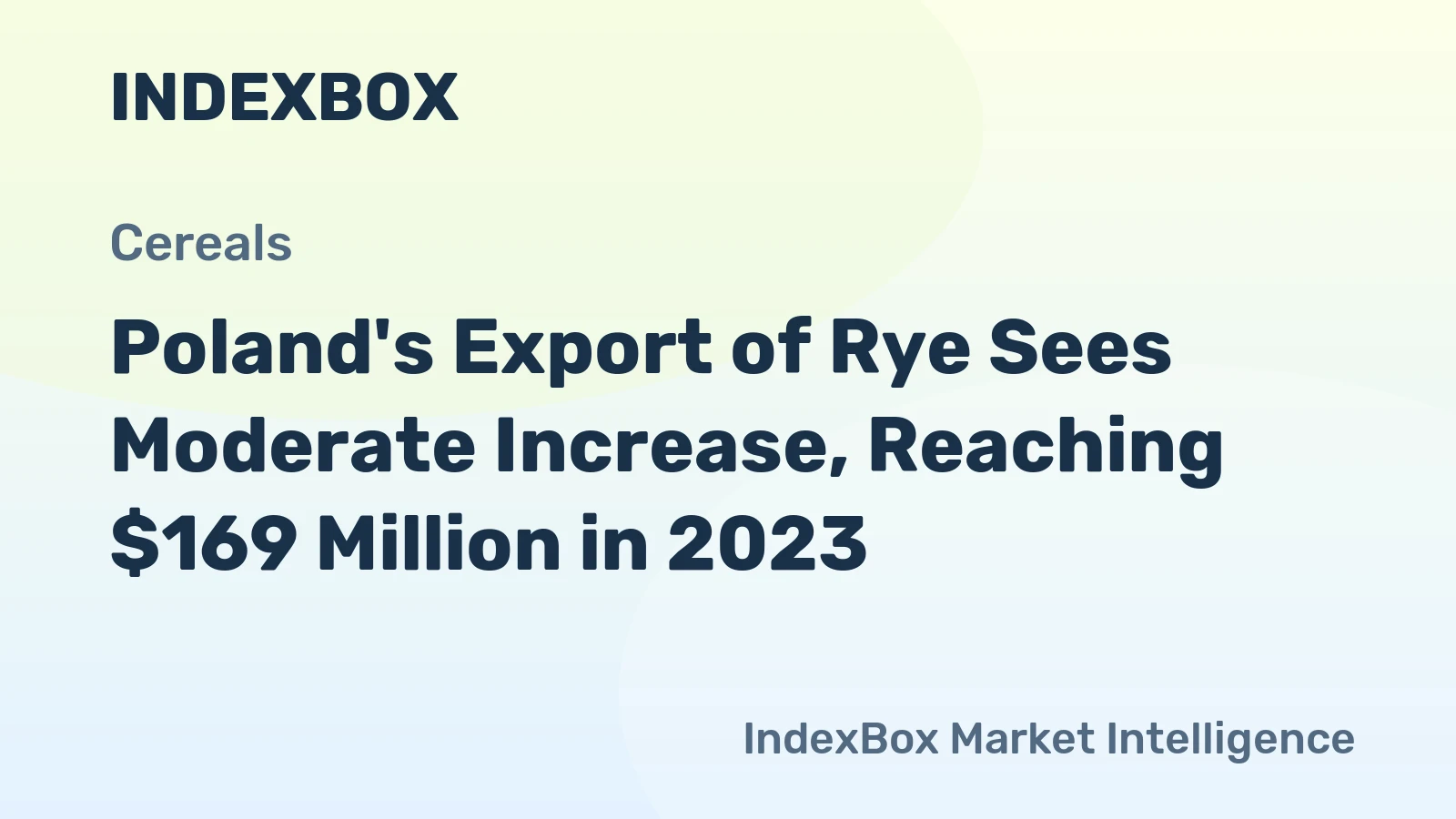 Poland's Export of Rye Sees Moderate Increase, Reaching $169 Million in 2023