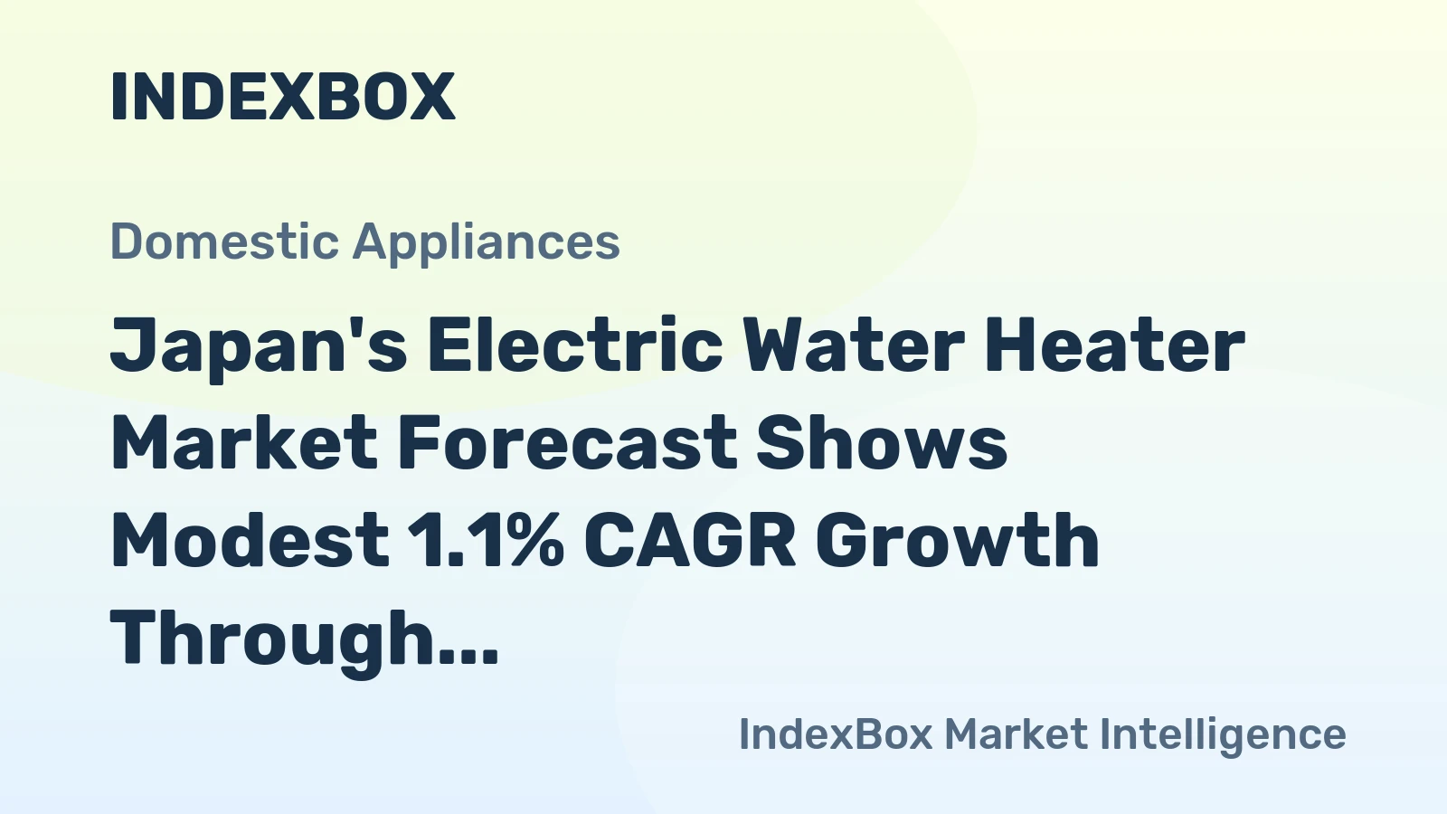 Japan's Electric Water Heater Market Forecast Shows Modest 1.1% CAGR Growth Through 2035