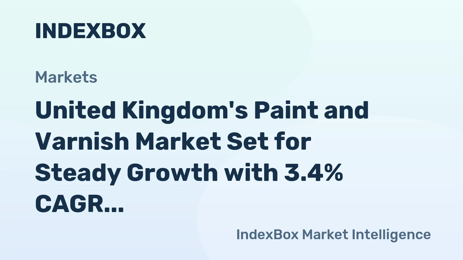 United Kingdom's Paint and Varnish Market Set for Steady Growth with 3.4% CAGR in Value Through 2035