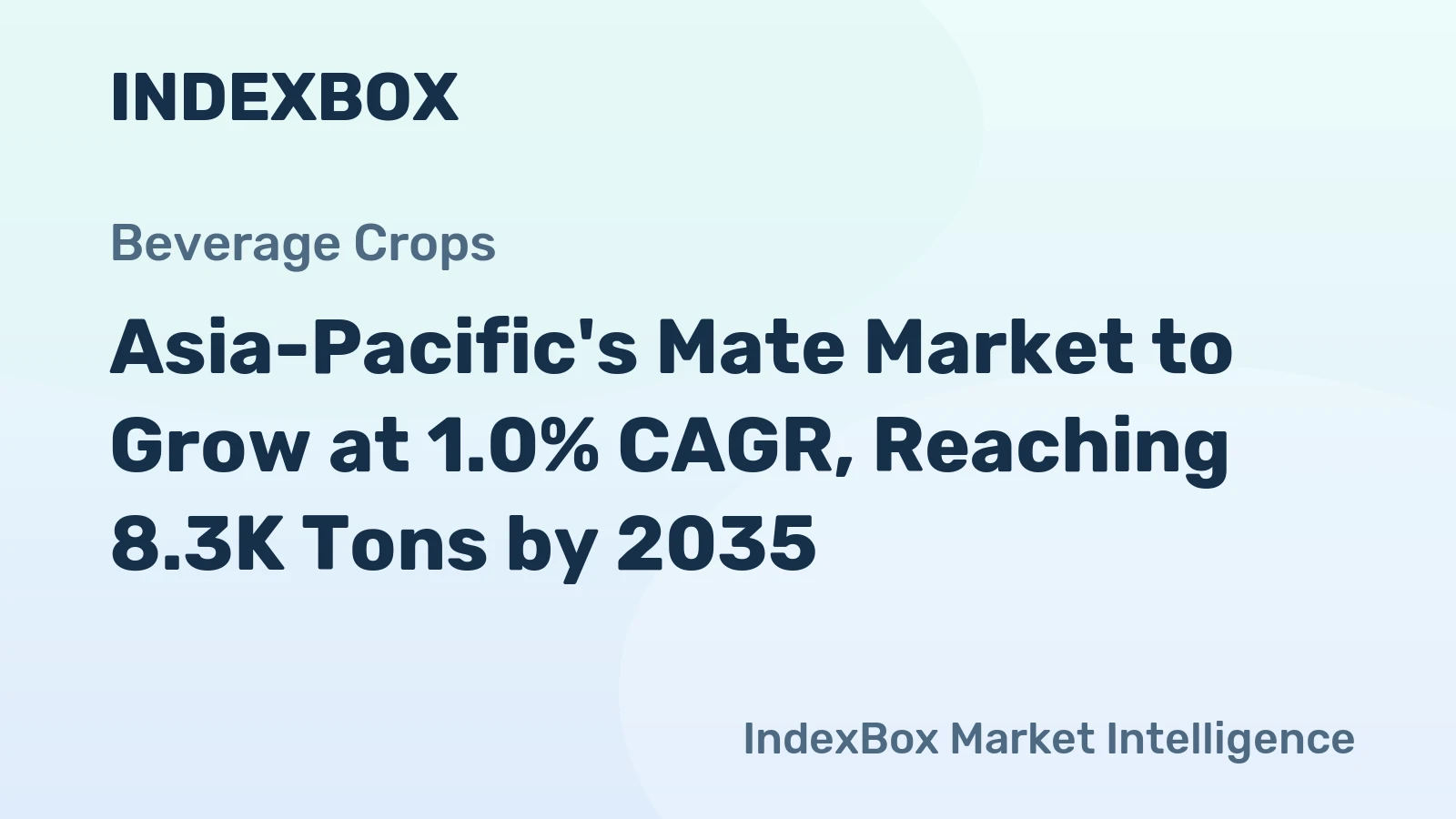 Asia-Pacific's Mate Market to Grow at 1.0% CAGR, Reaching 8.3K Tons by 2035