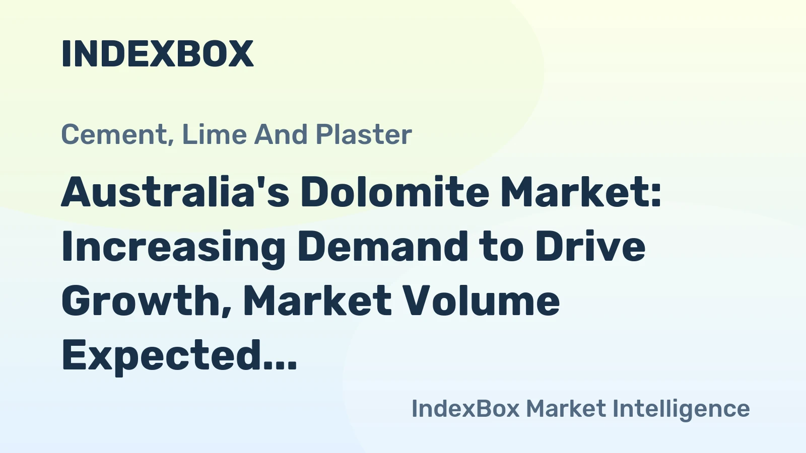 Australia's Dolomite Market: Increasing Demand to Drive Growth, Market Volume Expected to Reach 774 tons by 2035