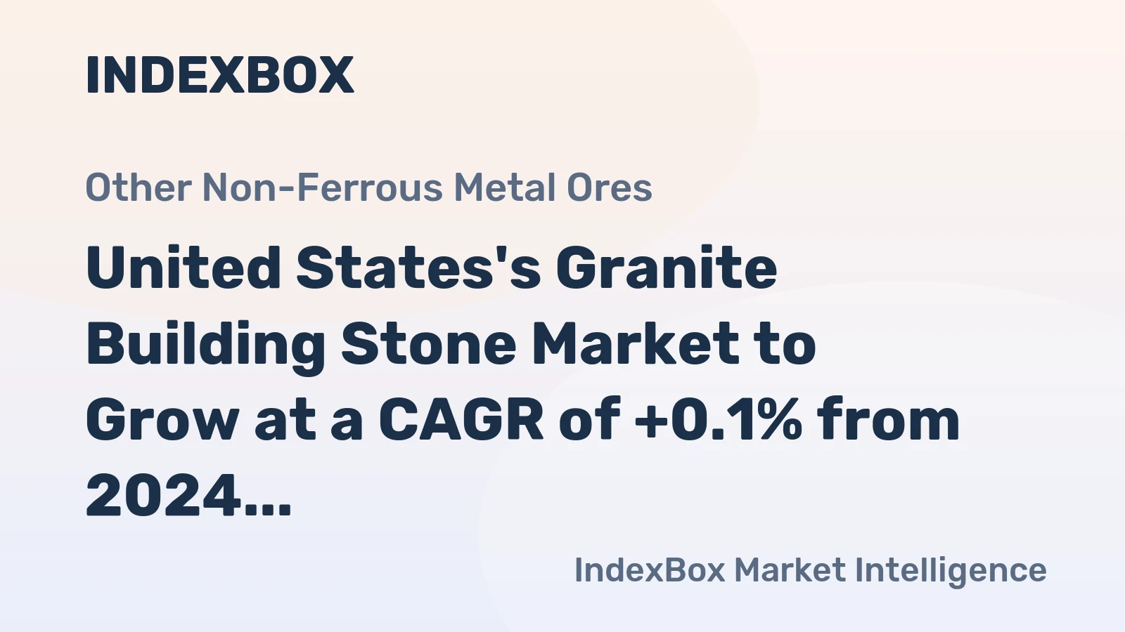 United States's Granite Building Stone Market to Grow at a CAGR of +0.1% from 2024 to 2035