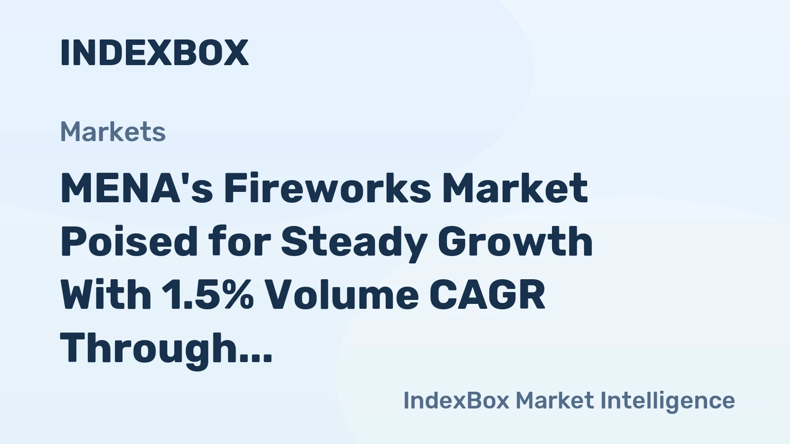 MENA's Fireworks Market Poised for Steady Growth With 1.5% Volume CAGR Through 2035