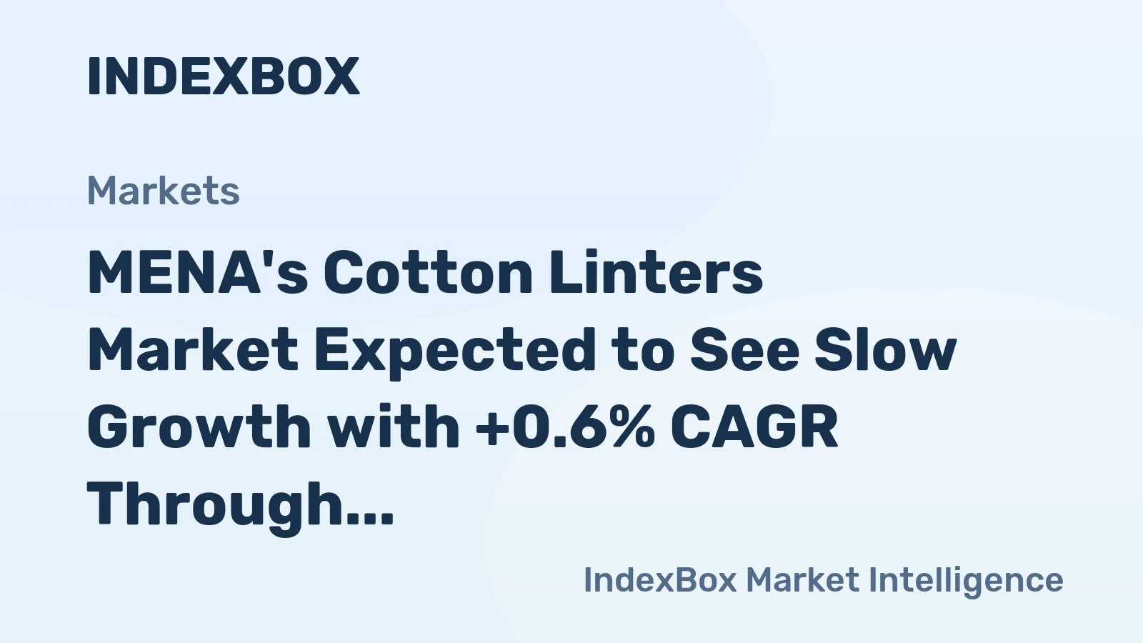 MENA's Cotton Linters Market Expected to See Slow Growth with +0.6% CAGR Through 2035
