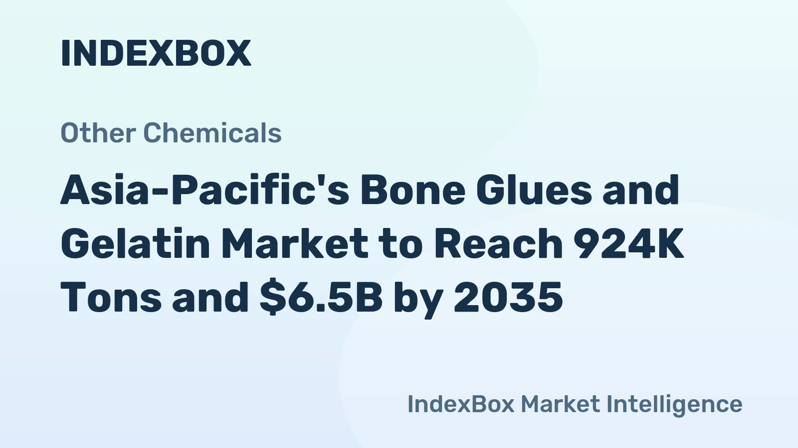 Asia-Pacific's Bone Glues and Gelatin Market to Reach 924K Tons and $6.5B by 2035
