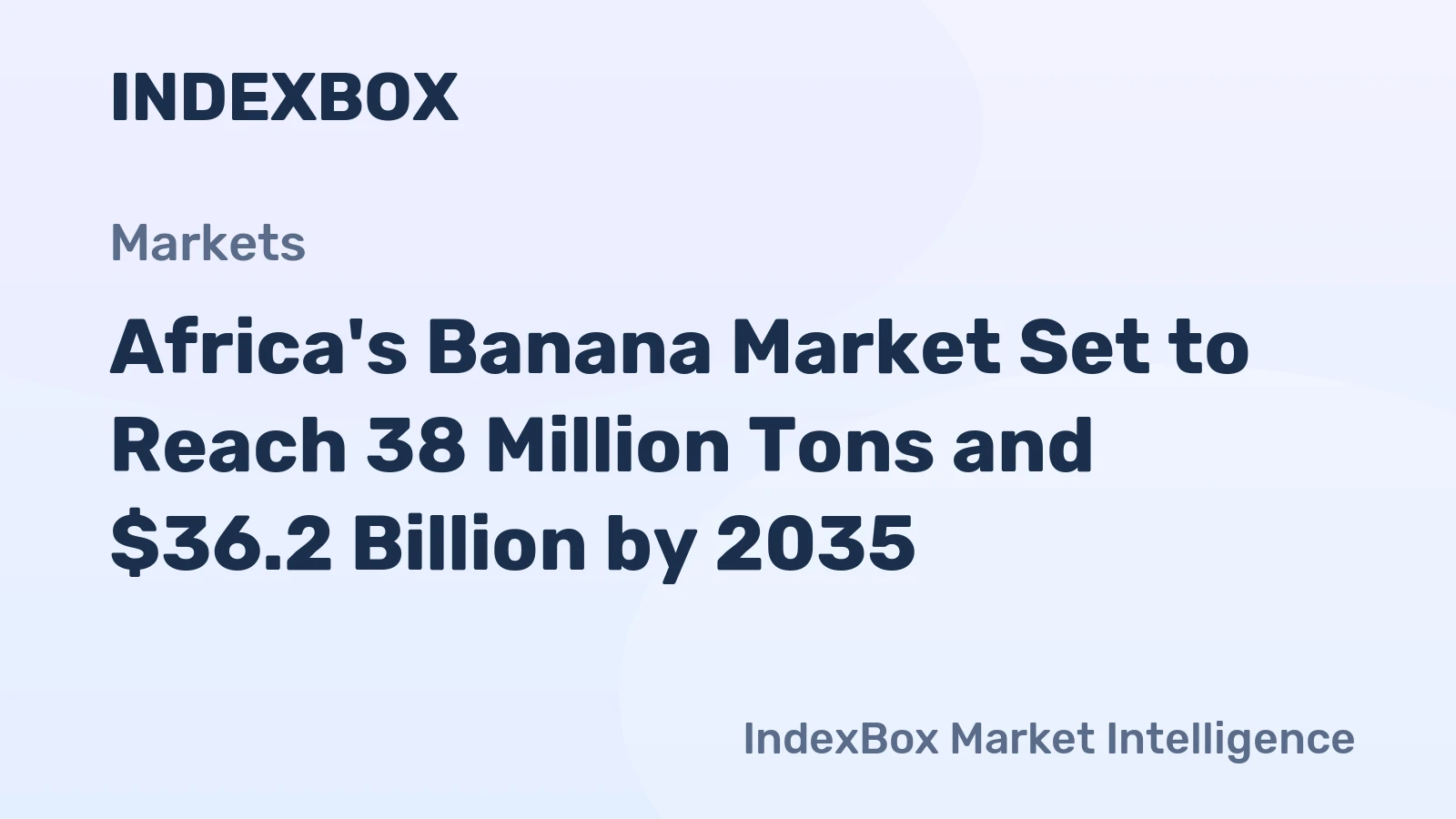 Africa's Banana Market Set to Reach 38 Million Tons and $36.2 Billion by 2035