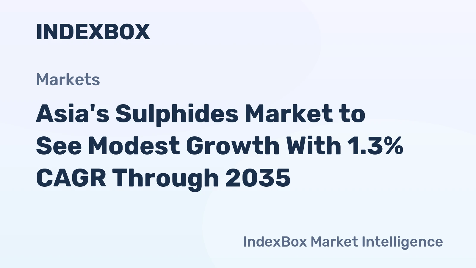 Asia's Sulphides Market to See Modest Growth With 1.3% CAGR Through 2035