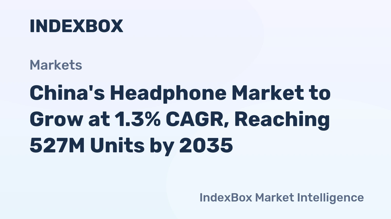 China's Headphone Market to Grow at 1.3% CAGR, Reaching 527M Units by 2035