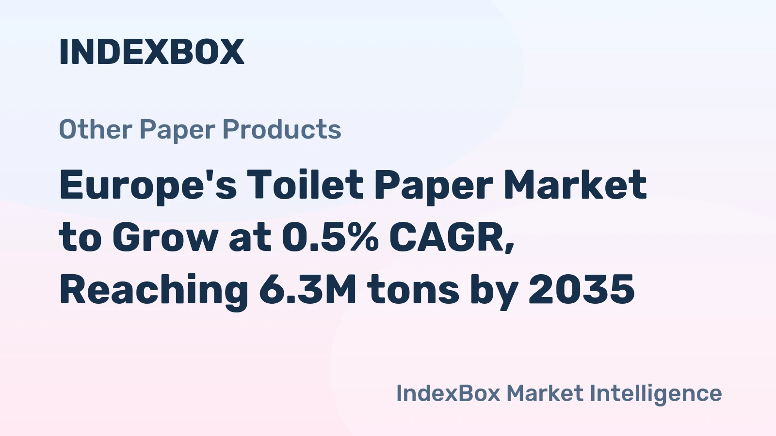 Europe's Toilet Paper Market to Grow at 0.5% CAGR, Reaching 6.3M tons by 2035