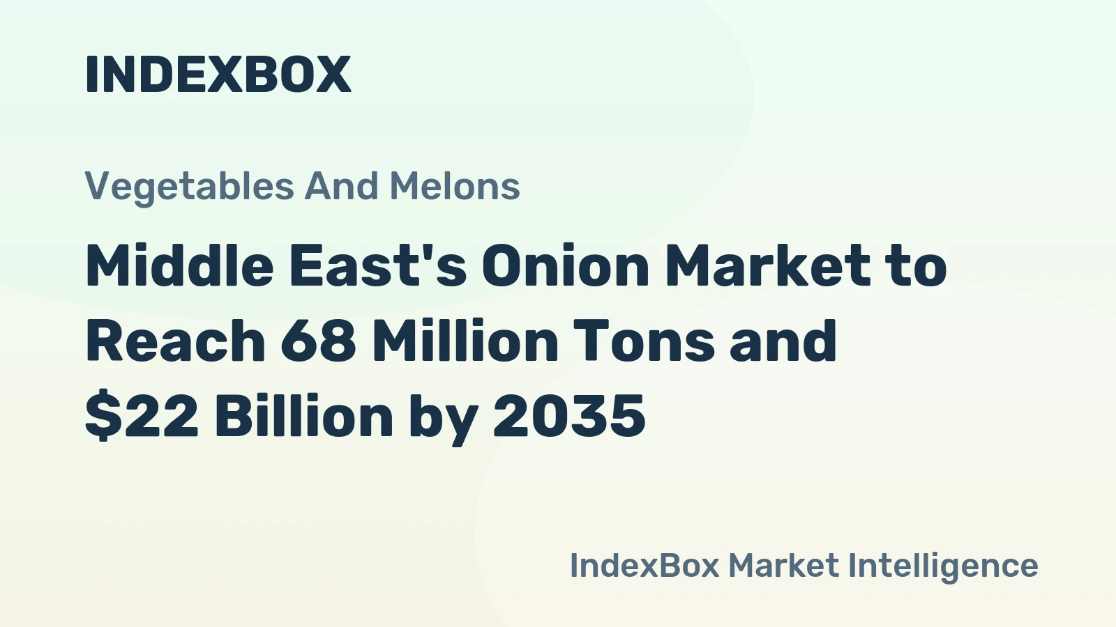 Middle East's Onion Market to Reach 68 Million Tons and $22 Billion by 2035