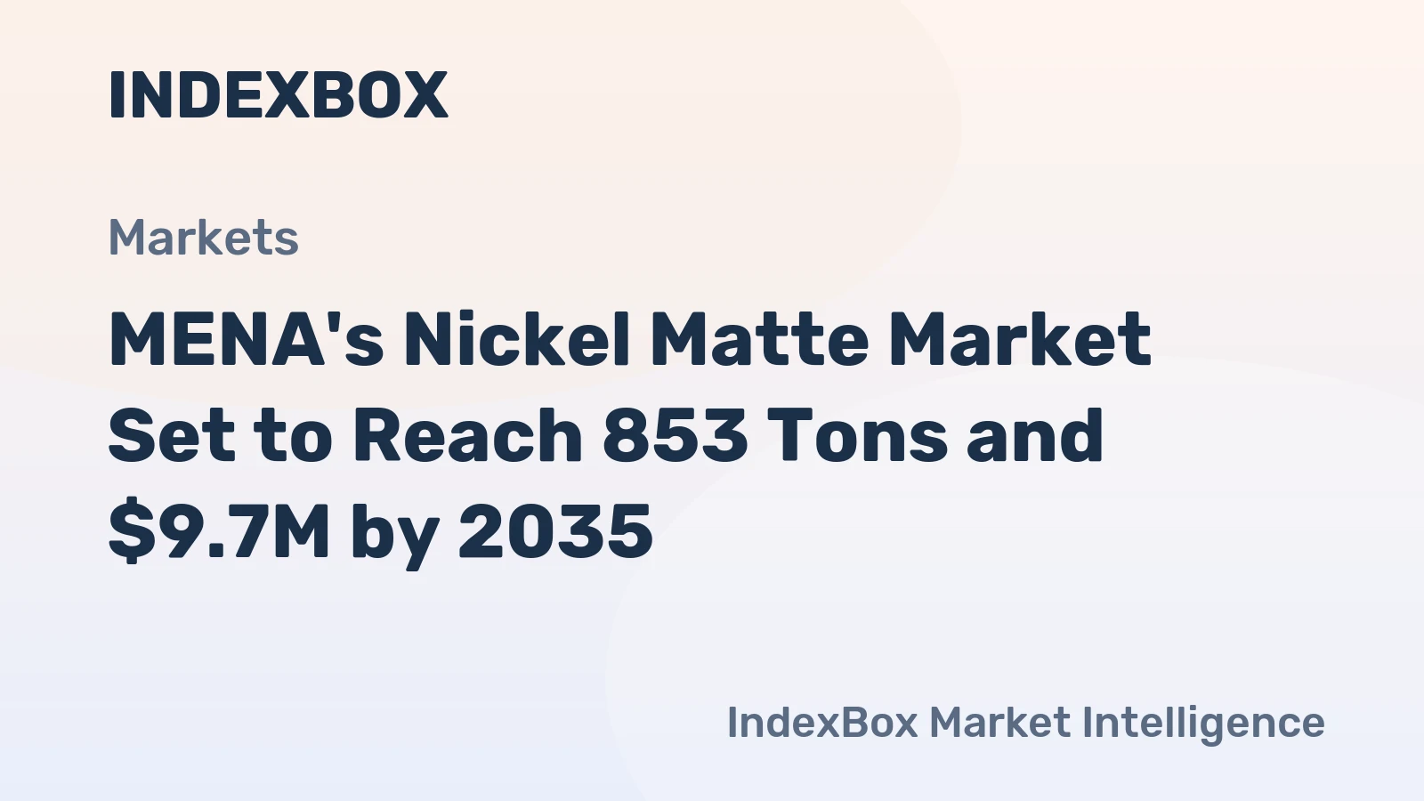 MENA's Nickel Matte Market Set to Reach 853 Tons and $9.7M by 2035