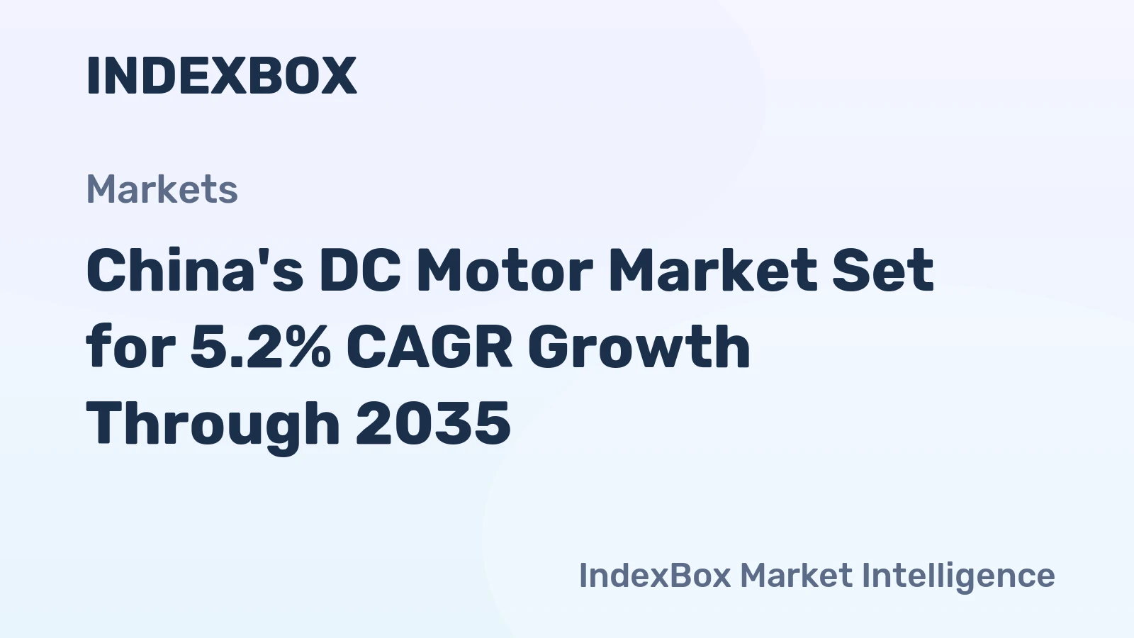 China's DC Motor Market Set for 5.2% CAGR Growth Through 2035
