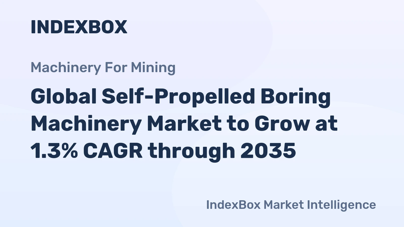 Global Self-Propelled Boring Machinery Market to Grow at 1.3% CAGR through 2035