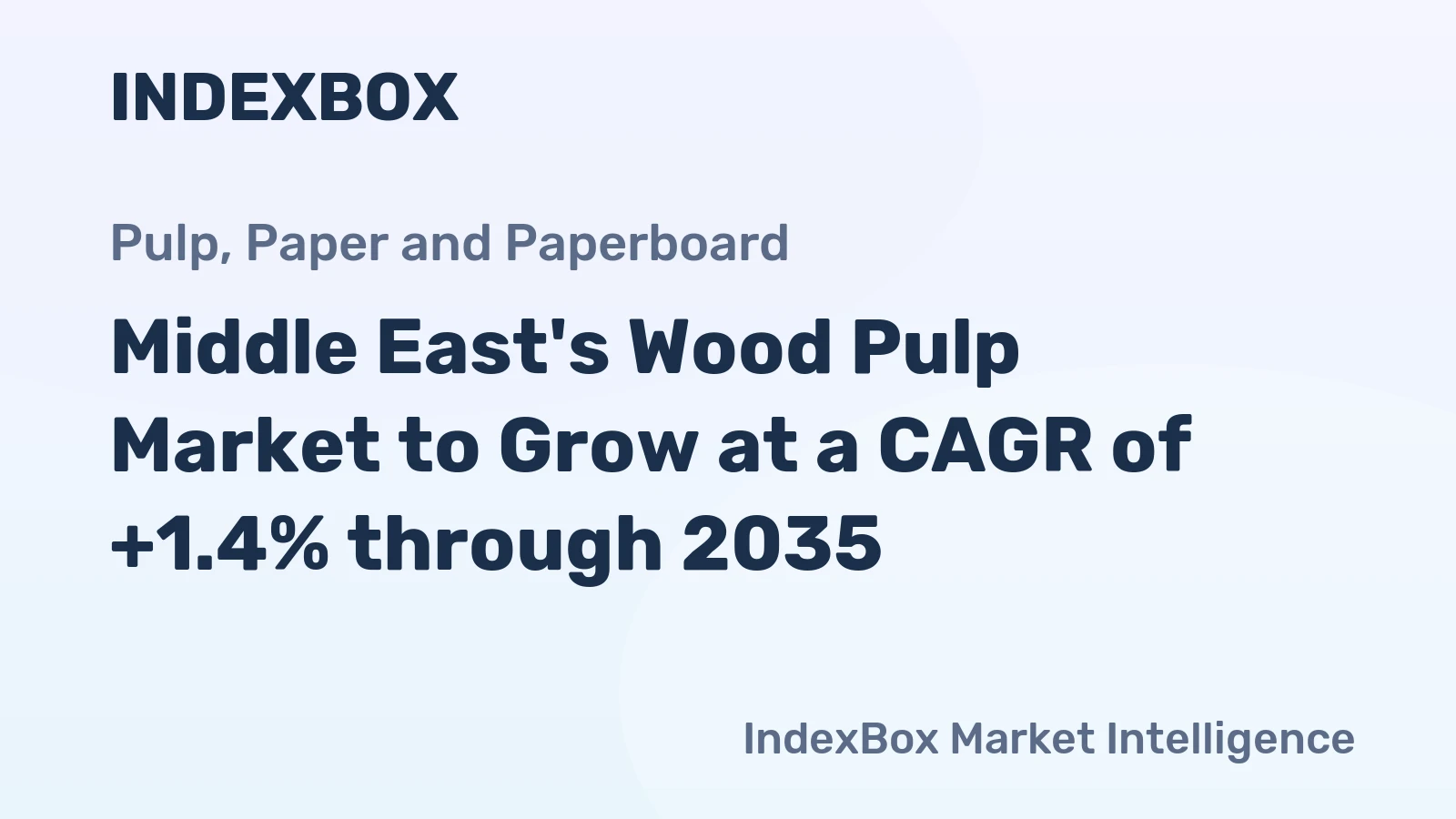 Middle East's Wood Pulp Market to Grow at a CAGR of +1.4% through 2035