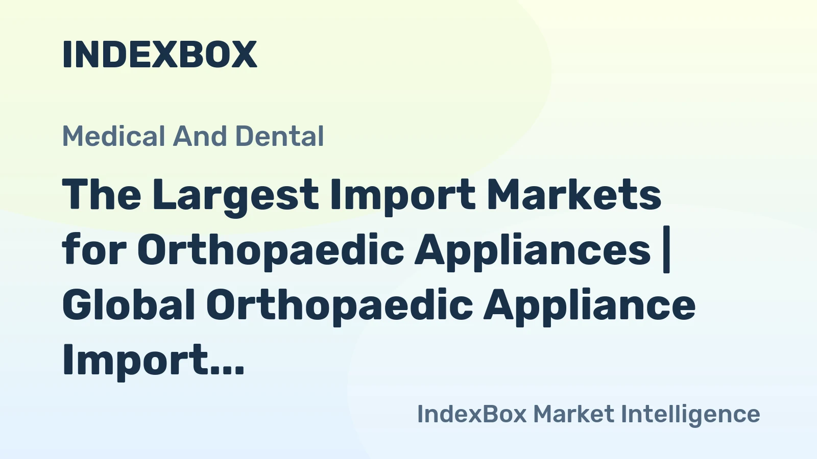 The Largest Import Markets for Orthopaedic Appliances | Global Orthopaedic Appliance Import Trends
