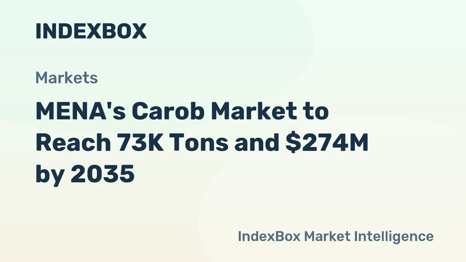 MENA's Carob Market to Reach 73K Tons and $274M by 2035