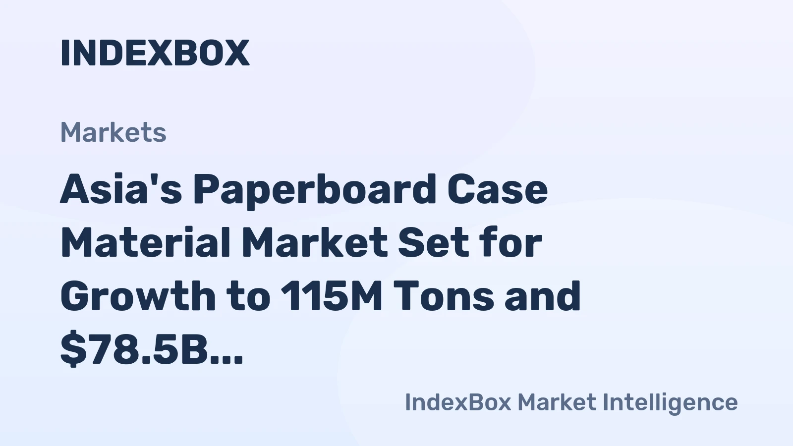 Asia's Paperboard Case Material Market Set for Growth to 115M Tons and $78.5B by 2035