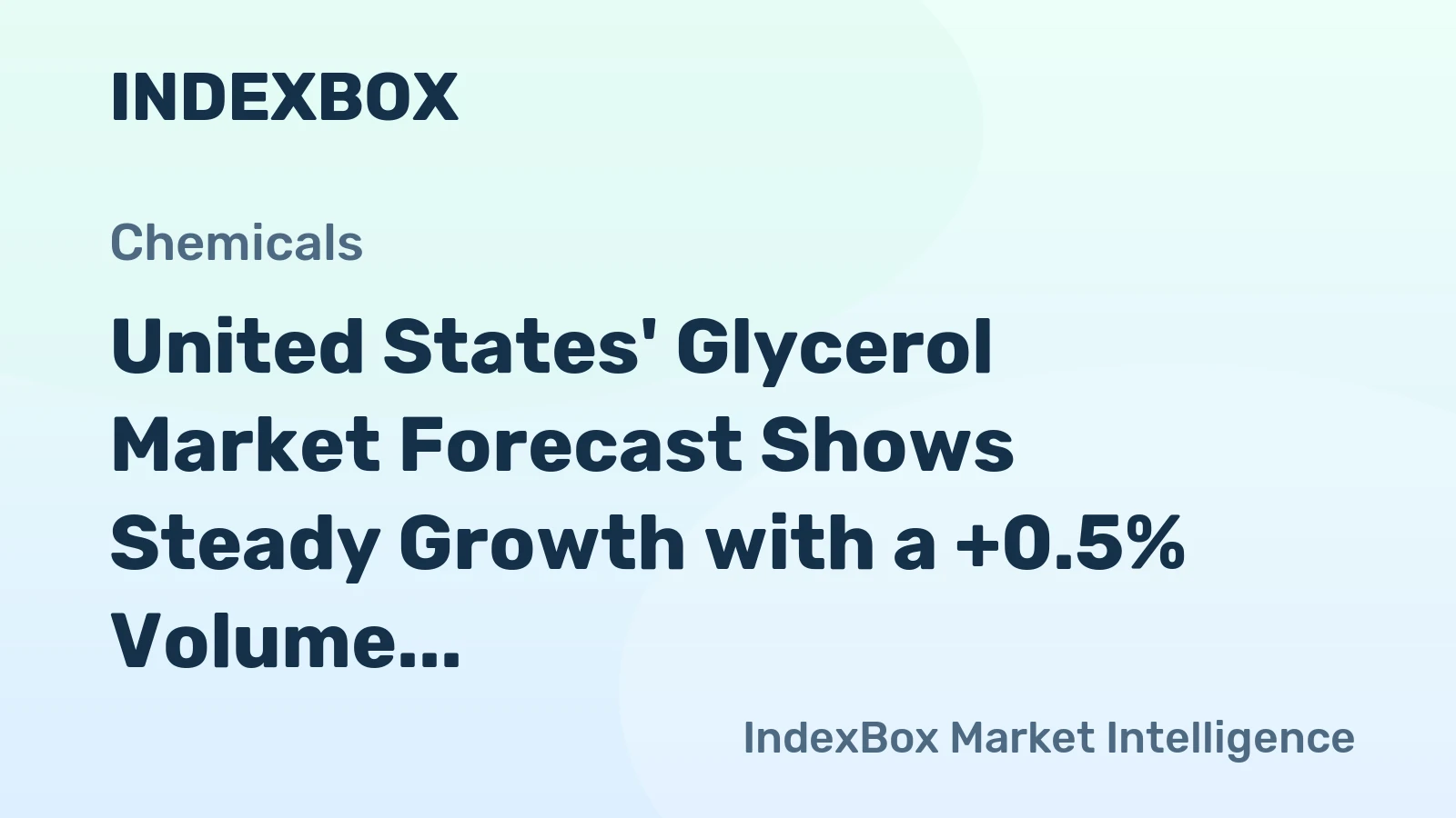 United States' Glycerol Market Forecast Shows Steady Growth with a +0.5% Volume CAGR Through 2035