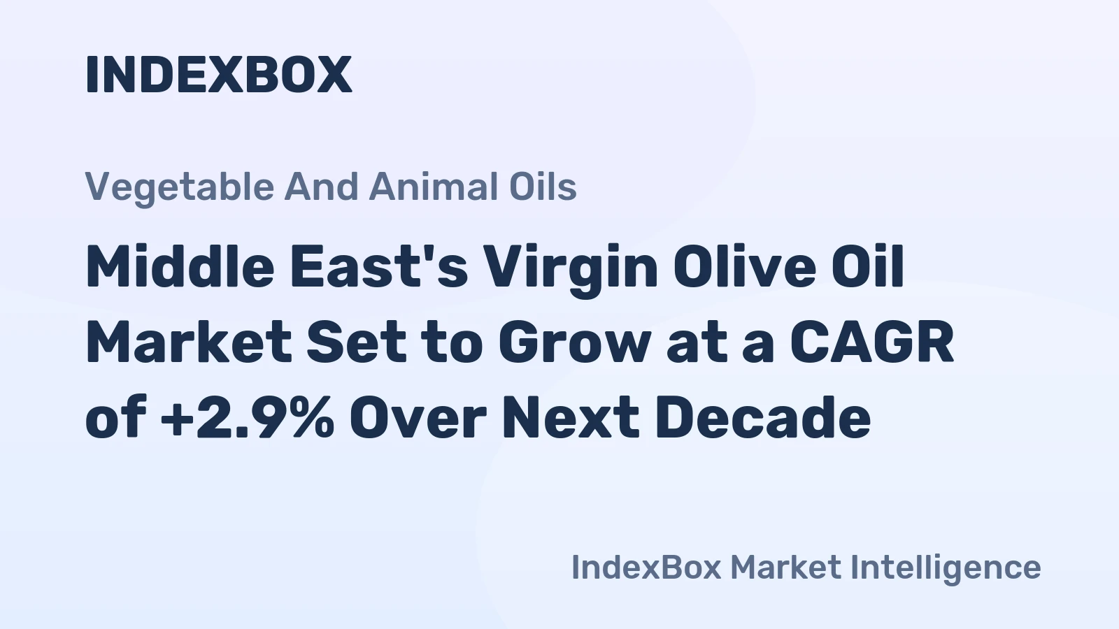 Middle East's Virgin Olive Oil Market Set to Grow at a CAGR of +2.9% Over Next Decade