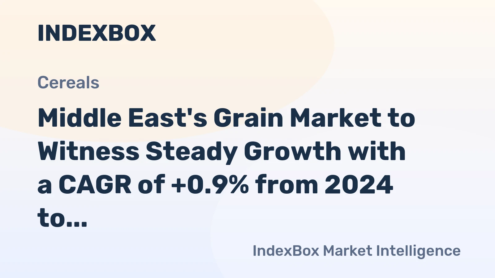 Middle East's Grain Market to Witness Steady Growth with a CAGR of +0.9% from 2024 to 2035