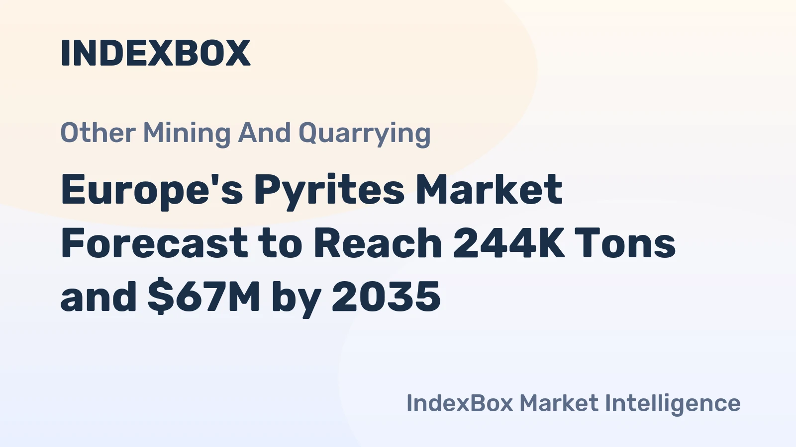 Europe's Pyrites Market Forecast to Reach 244K Tons and $67M by 2035
