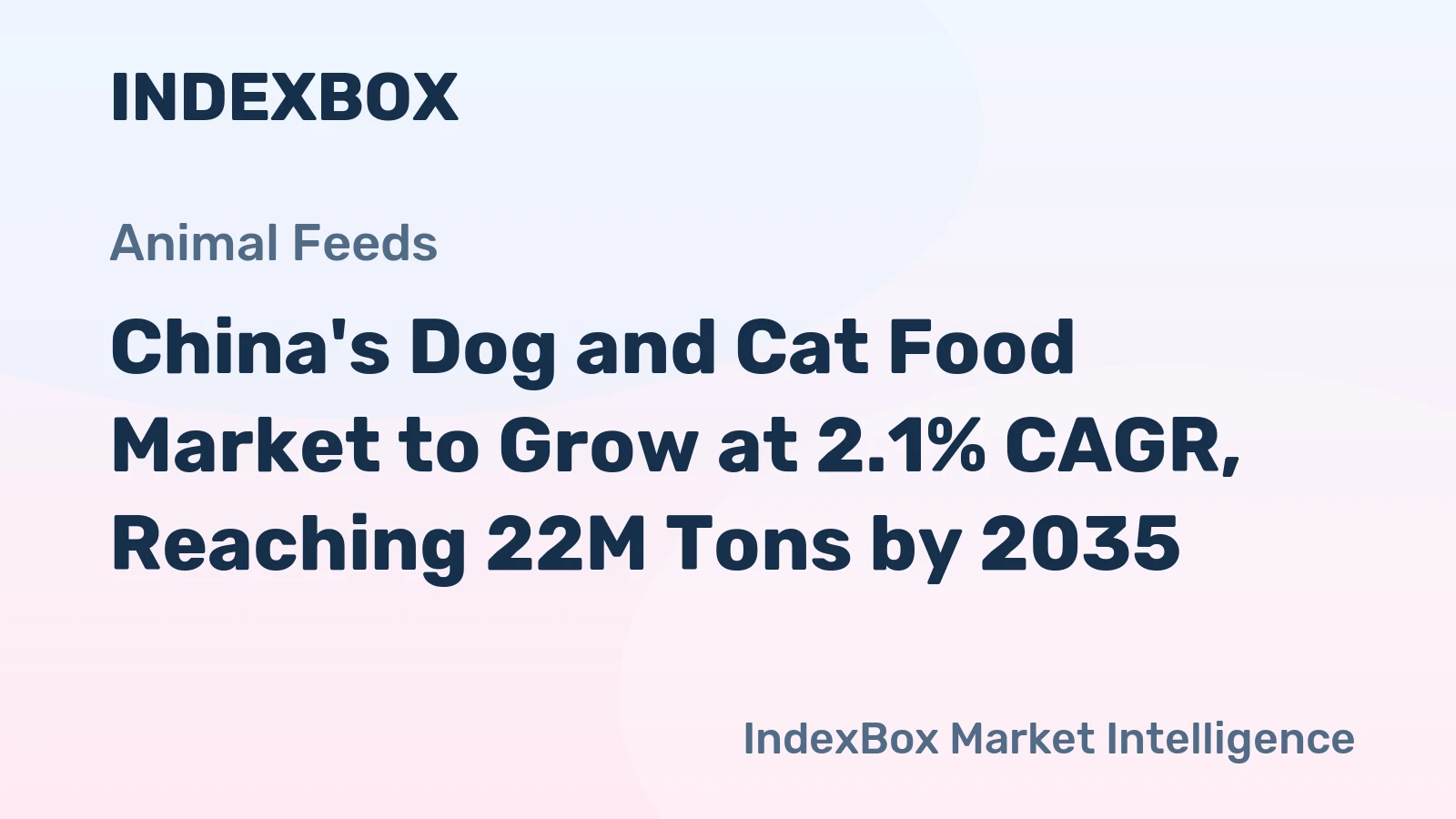 China's Dog and Cat Food Market to Grow at 2.1% CAGR, Reaching 22M Tons by 2035