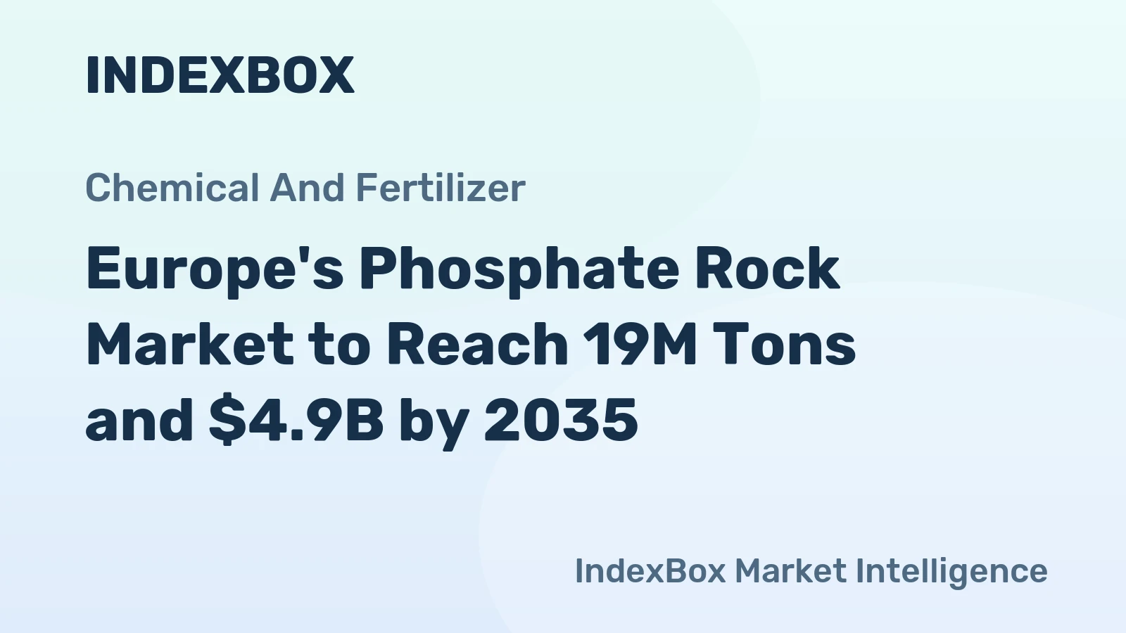 Europe's Phosphate Rock Market to Reach 19M Tons and $4.9B by 2035