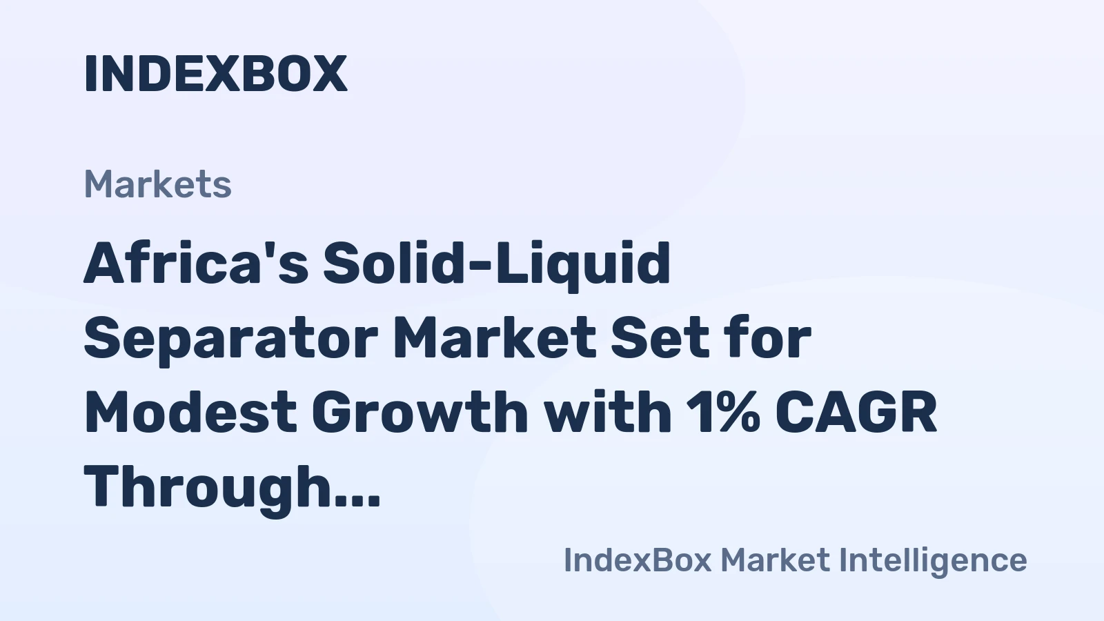 Africa's Solid-Liquid Separator Market Set for Modest Growth with 1% CAGR Through 2035