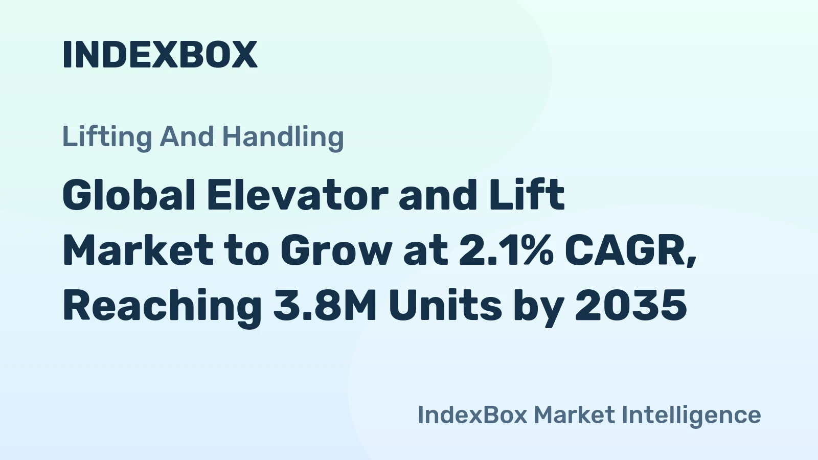 Global Elevator and Lift Market to Grow at 2.1% CAGR, Reaching 3.8M Units by 2035