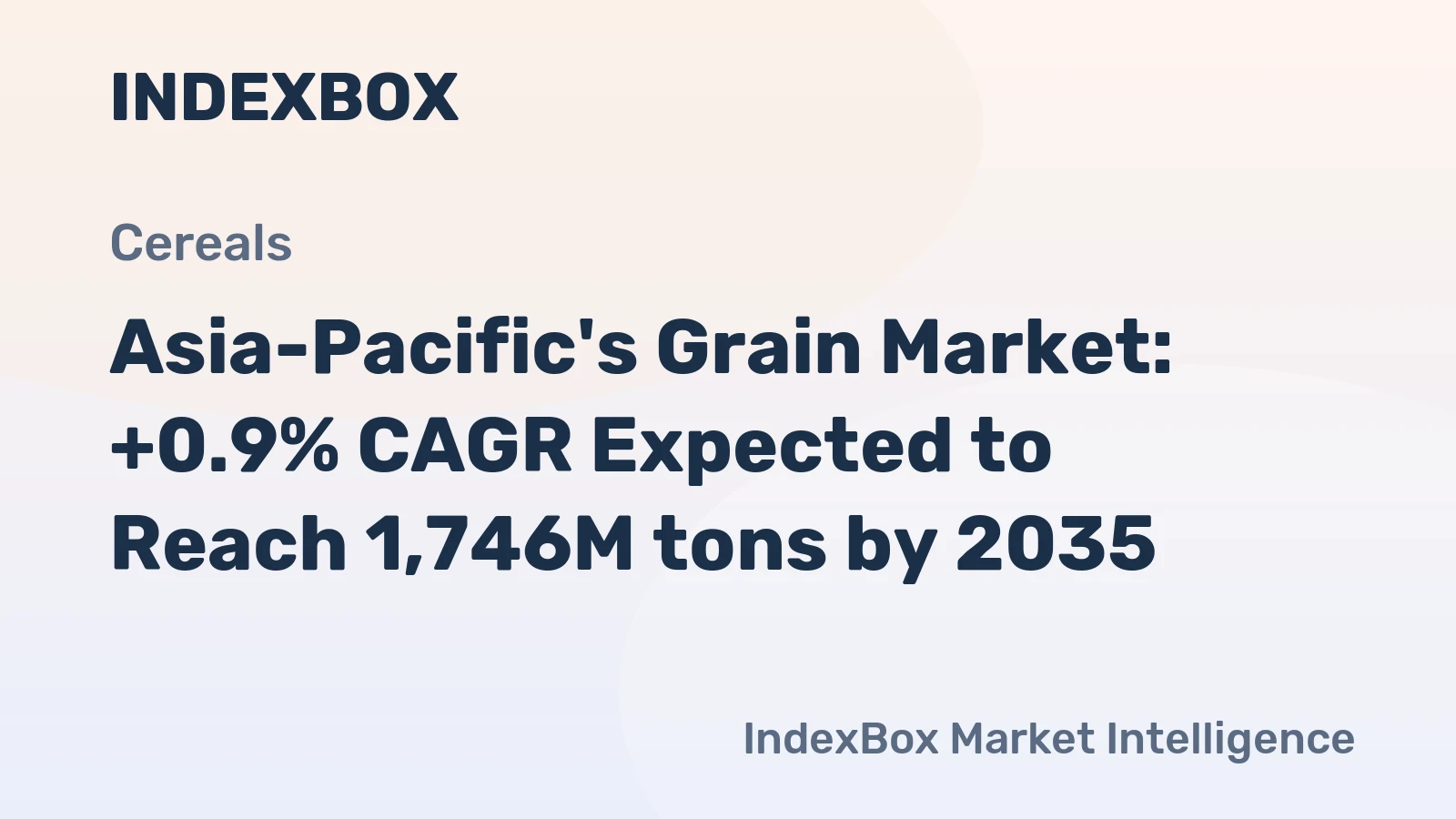 Asia-Pacific's Grain Market: +0.9% CAGR Expected to Reach 1,746M tons by 2035