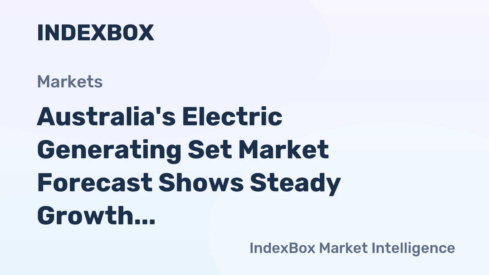 Australia's Electric Generating Set Market Forecast Shows Steady Growth with 2.3% CAGR in Value