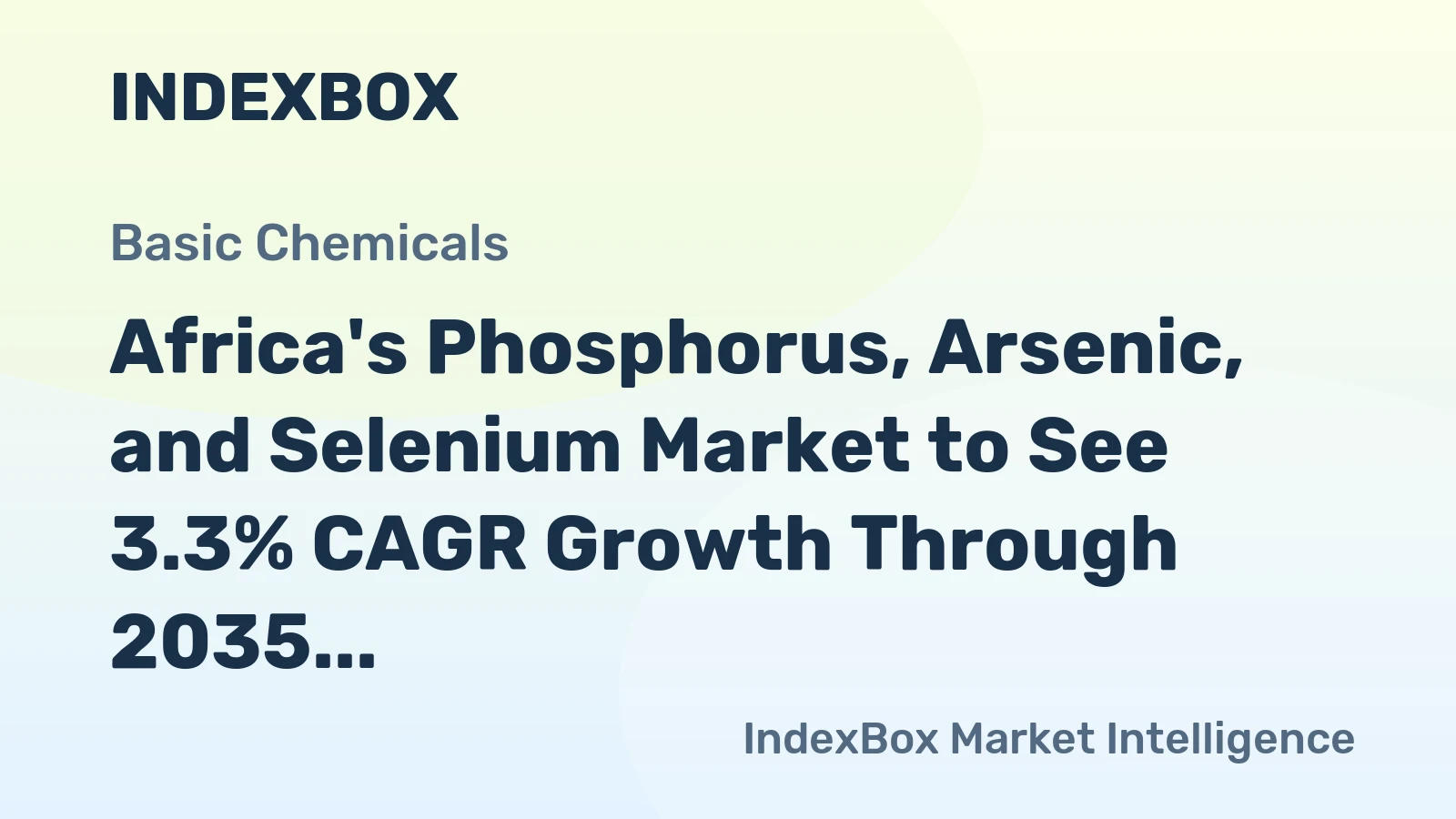 Africa's Phosphorus, Arsenic, and Selenium Market to See 3.3% CAGR Growth Through 2035