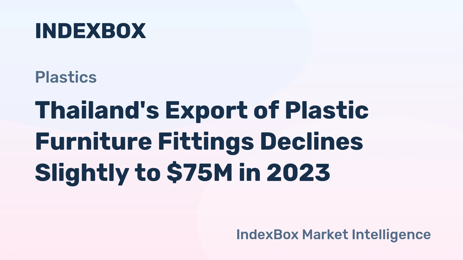 Thailand's Export of Plastic Furniture Fittings Declines Slightly to $75M in 2023