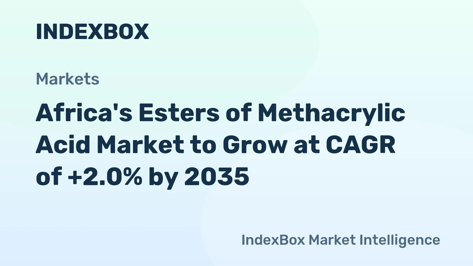 Africa's Esters of Methacrylic Acid Market to Grow at CAGR of +2.0% by 2035