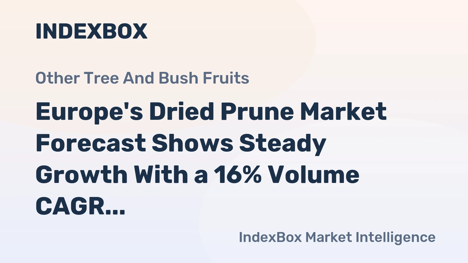 Europe's Dried Prune Market Forecast Shows Steady Growth With a 16% Volume CAGR Through 2035