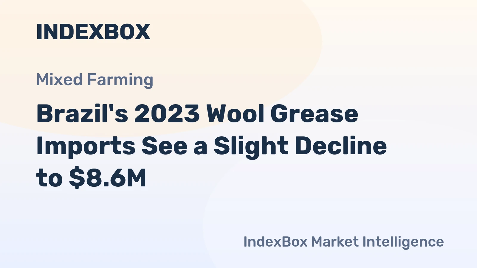 Brazil's 2023 Wool Grease Imports See a Slight Decline to $8.6M