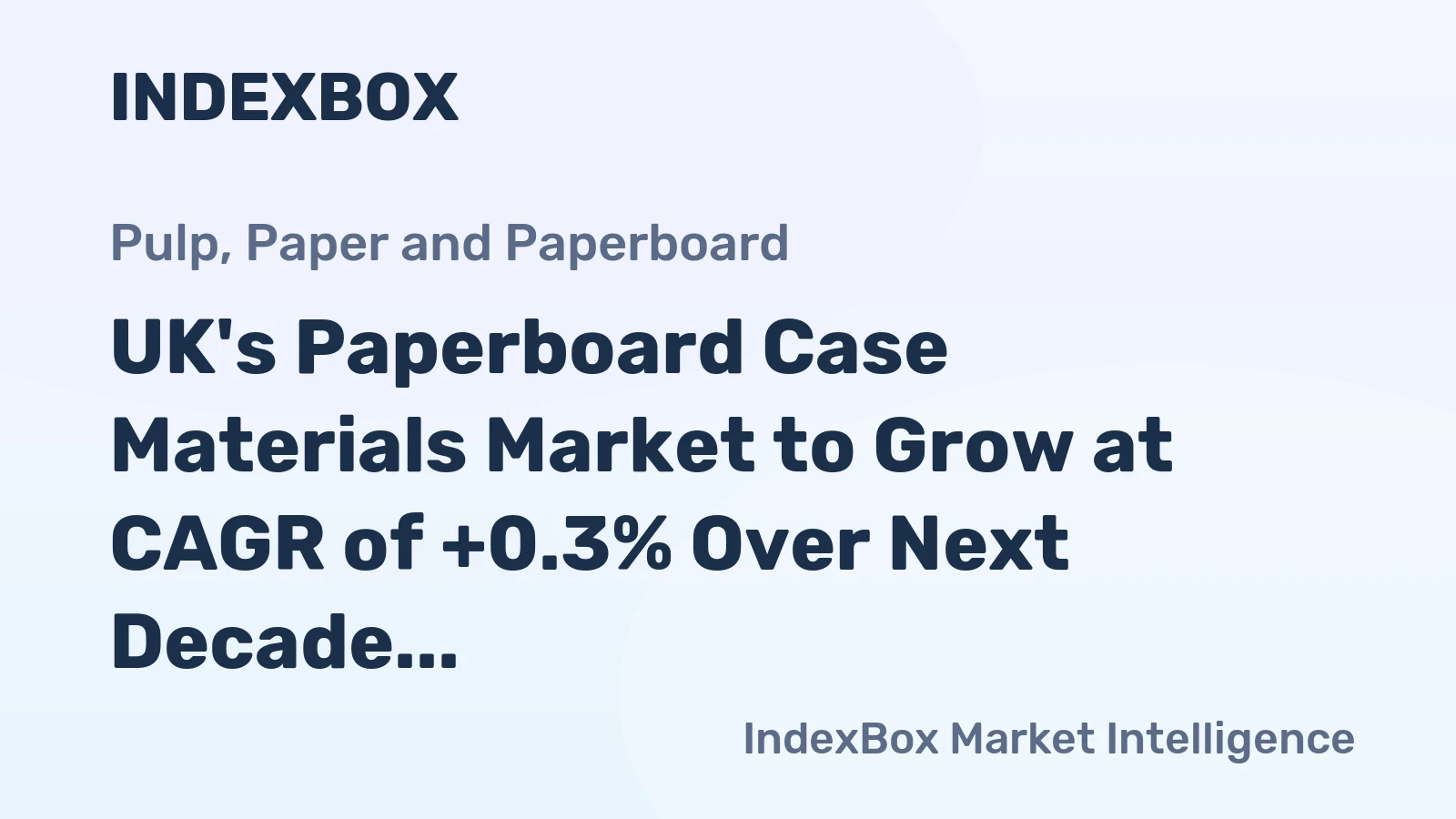 UK's Paperboard Case Materials Market to Grow at CAGR of +0.3% Over Next Decade