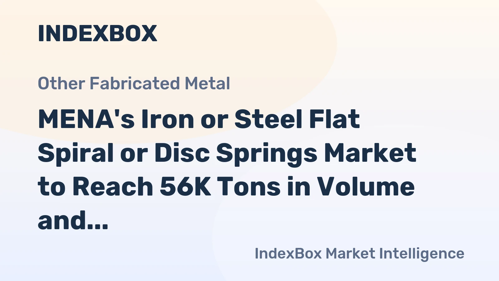MENA's Iron or Steel Flat Spiral or Disc Springs Market to Reach 56K Tons in Volume and $487M in Value by 2035
