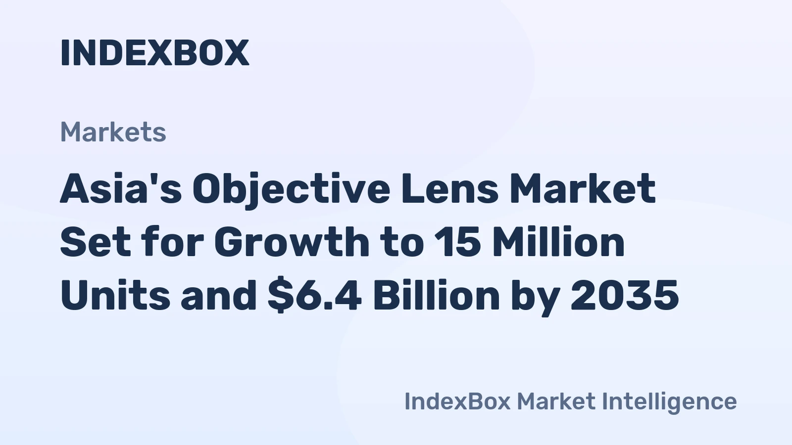 Asia's Objective Lens Market Set for Growth to 15 Million Units and $6.4 Billion by 2035