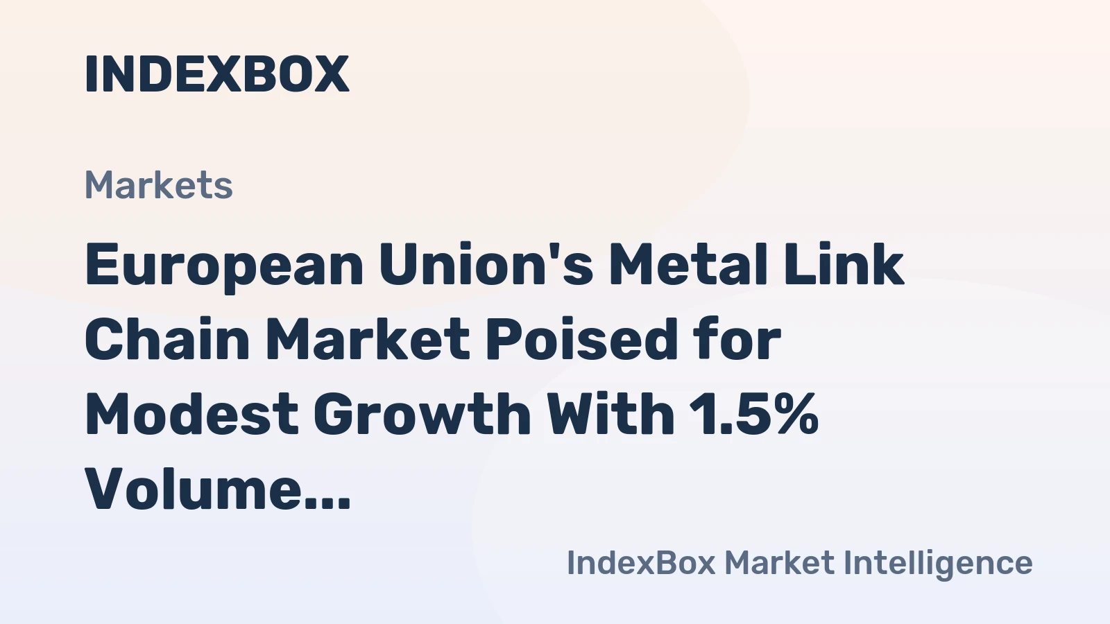 European Union's Metal Link Chain Market Poised for Modest Growth With 1.5% Volume CAGR Through 2035