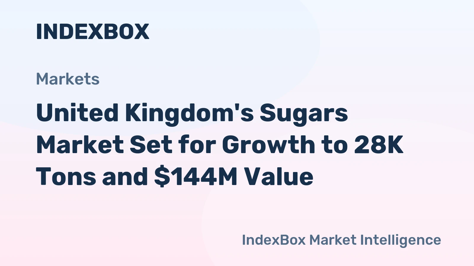 United Kingdom's Sugars Market Set for Growth to 28K Tons and $144M Value