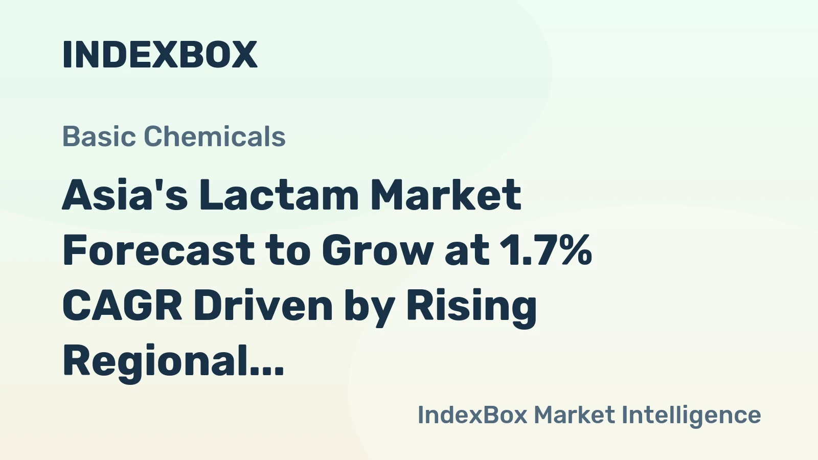 Asia's Lactam Market Forecast to Grow at 1.7% CAGR Driven by Rising Regional Demand