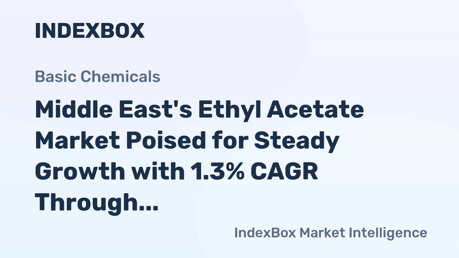 Middle East's Ethyl Acetate Market Poised for Steady Growth with 1.3% CAGR Through 2035