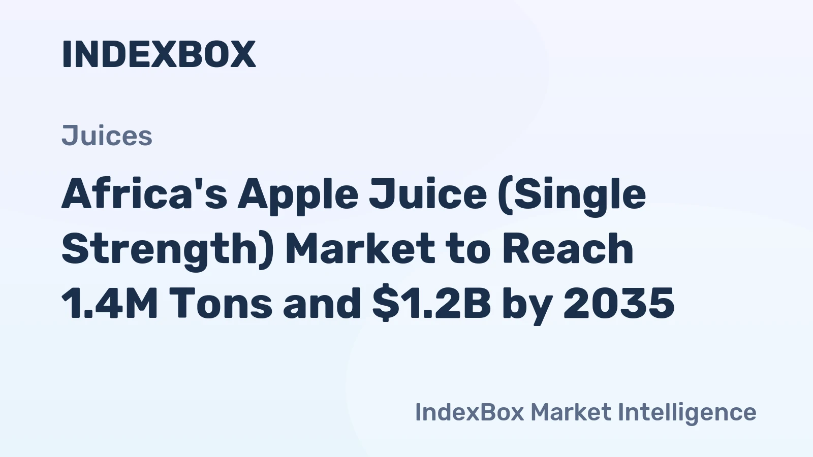 Africa's Apple Juice (Single Strength) Market to Reach 1.4M Tons and $1.2B by 2035