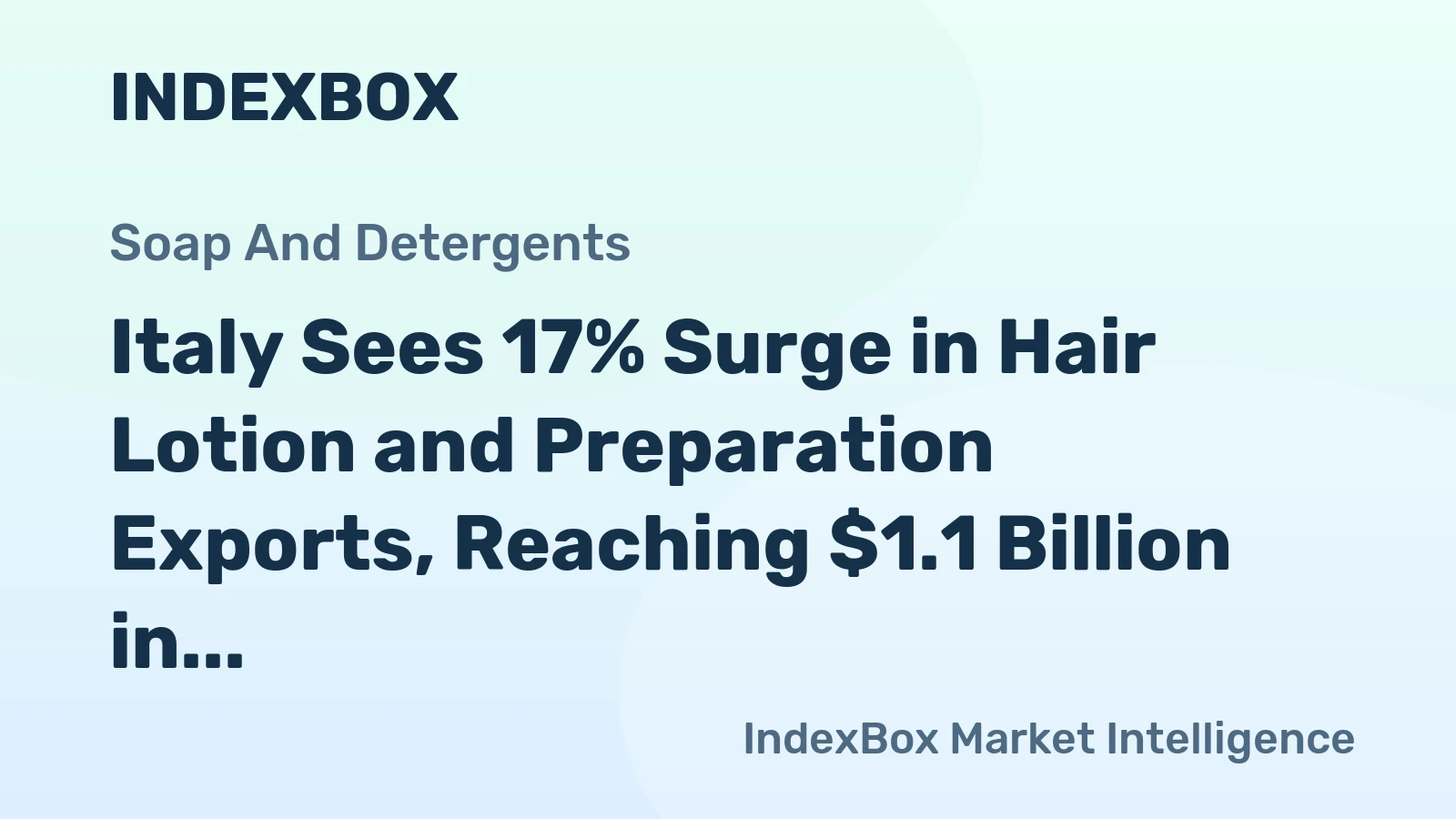 Italy Sees 17% Surge in Hair Lotion and Preparation Exports, Reaching $1.1 Billion in 2023