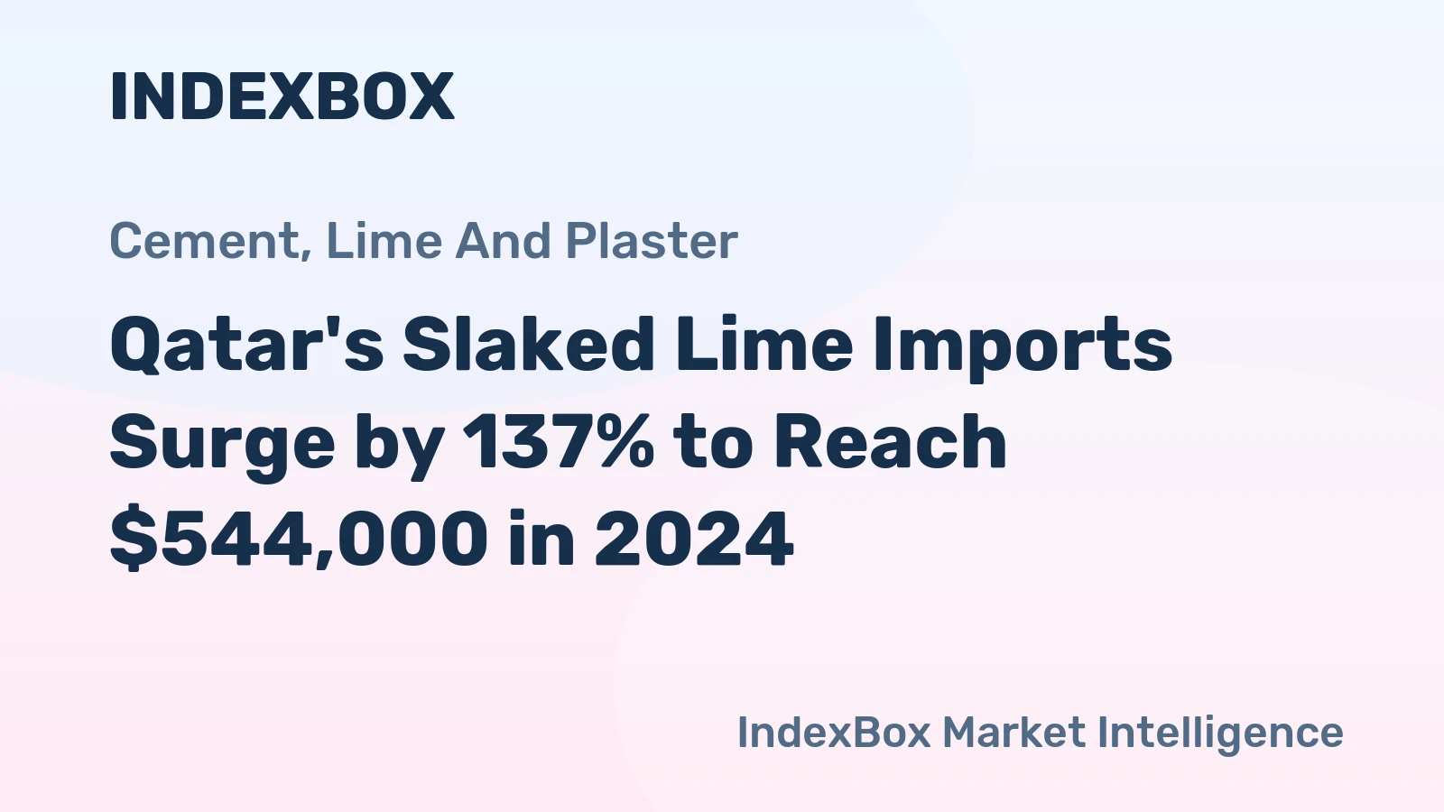 Qatar's Slaked Lime Imports Surge by 137% to Reach $544,000 in 2024