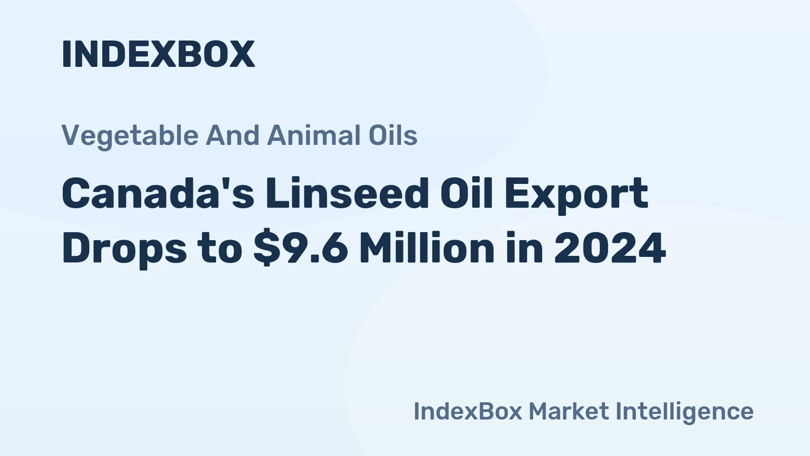 Canada's Linseed Oil Export Drops to $9.6 Million in 2024