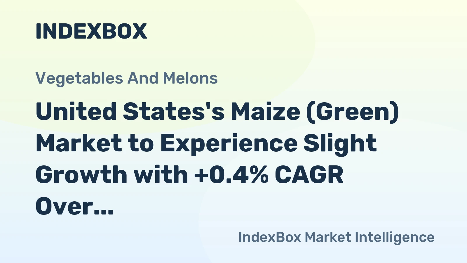 United States's Maize (Green) Market to Experience Slight Growth with +0.4% CAGR Over Next Decade