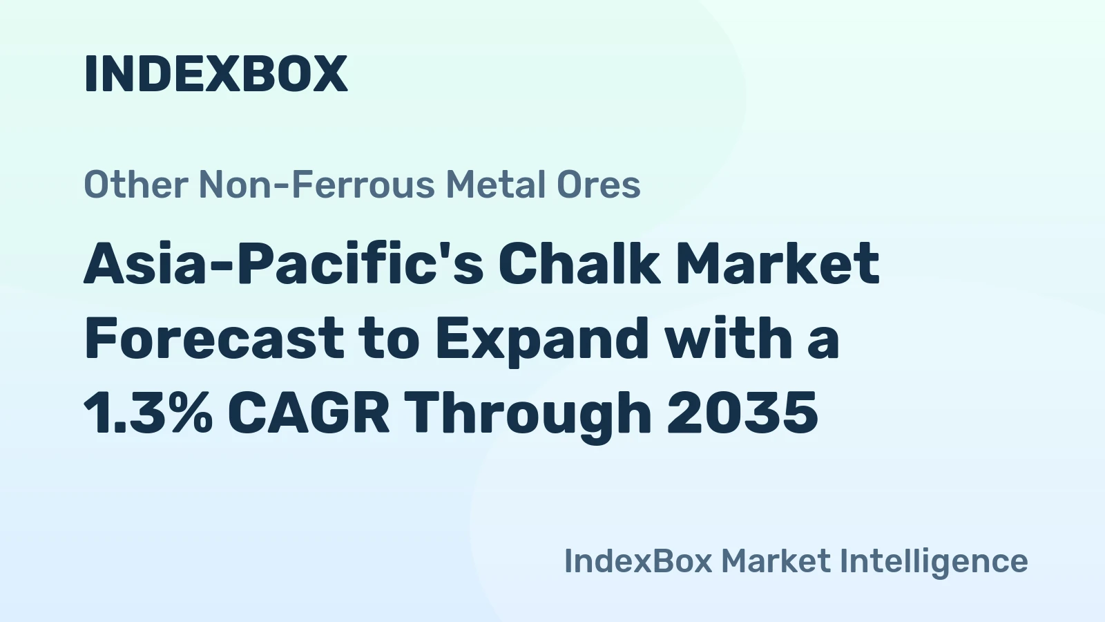 Asia-Pacific's Chalk Market Forecast to Expand with a 1.3% CAGR Through 2035